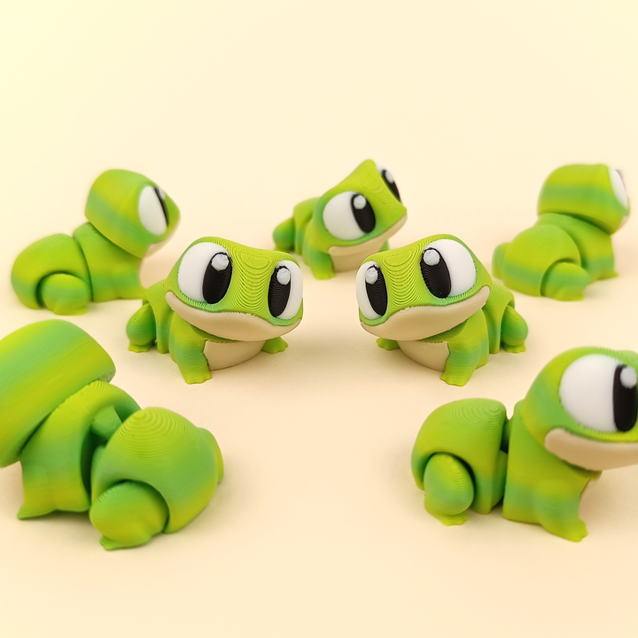 3D Printable Flexi Mini Frog Print-in-place by 3DGOB