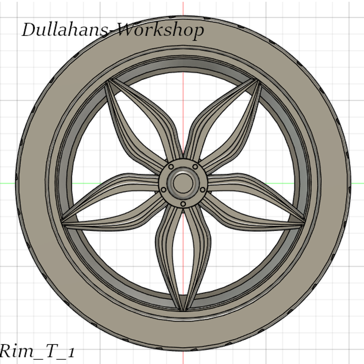 3D Printable Rims with tyres by Dullahans_Workshop