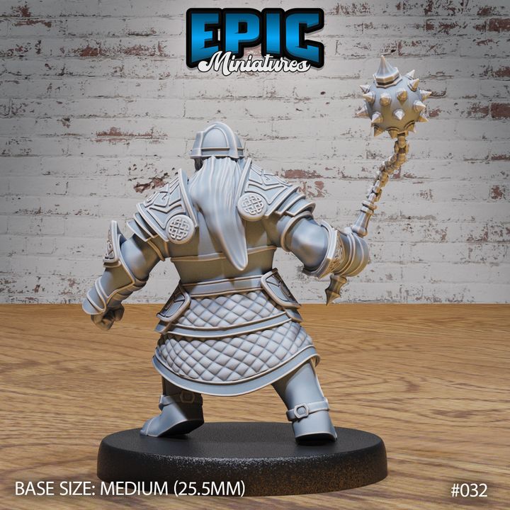 3D Printable Dwarf Army Set E / Dwarfen Warrior / Halfling Mountain ...