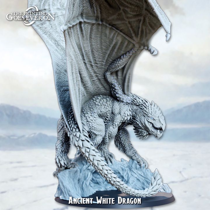 3D Printable Ancient White Dragon - Presupported by The Printing Goes ...