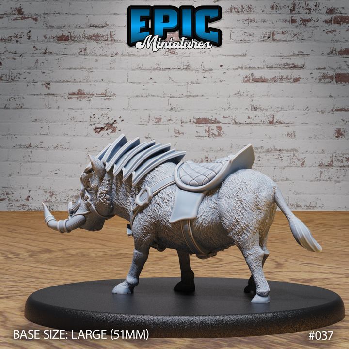 3D Printable Boar Mount / Wild Pig / Boar Animal / Evil Horned Beast ...