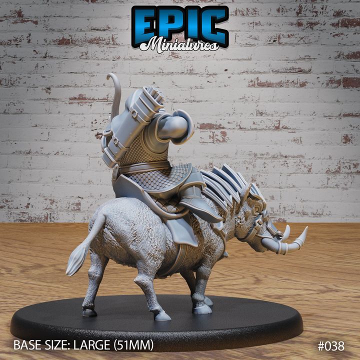 3D Printable Dwarf Army Boar Rider Mount Set / Dwarfen Warrior ...