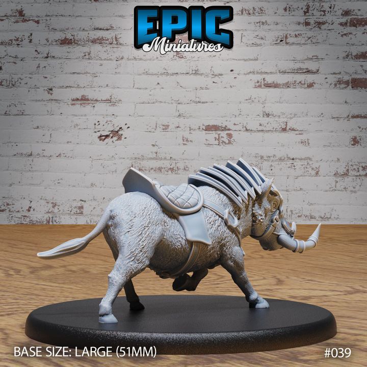 3D Printable Dwarf Army Boar Rider Mount Set / Dwarfen Warrior ...