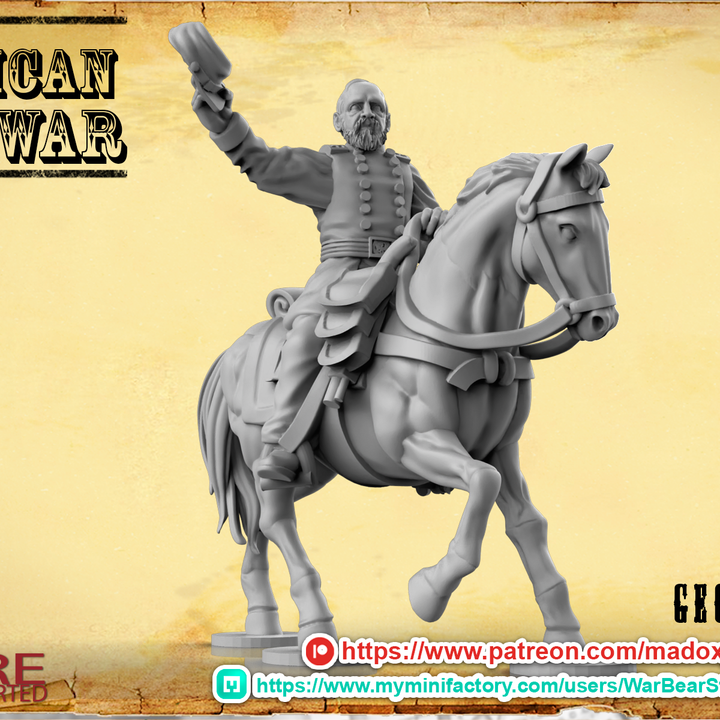 3D Printable ACW Union High Command by BattleCat Miniatures
