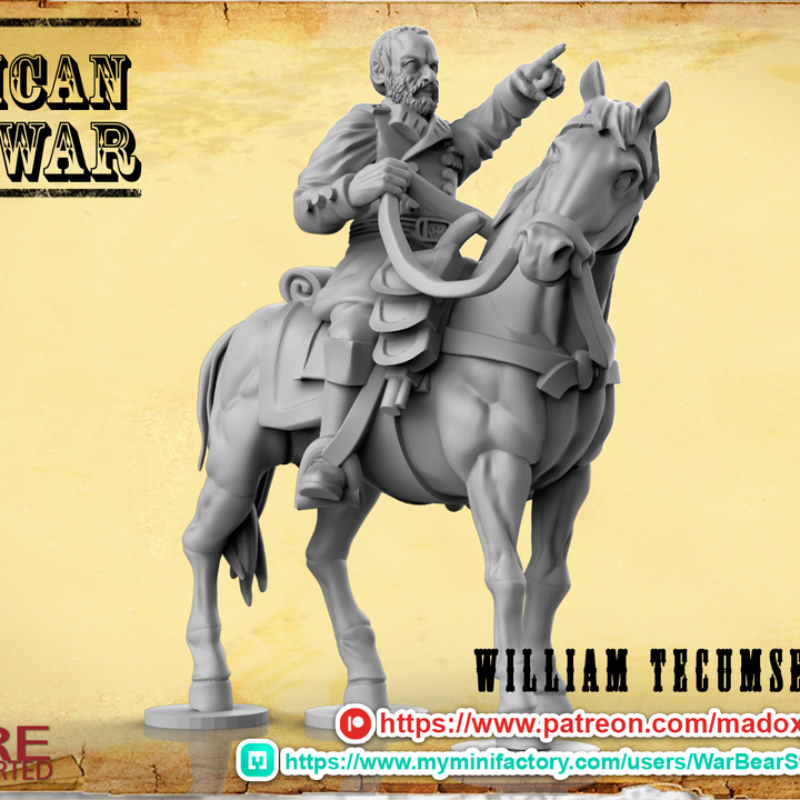 3D Printable ACW Union High Command by BattleCat Miniatures