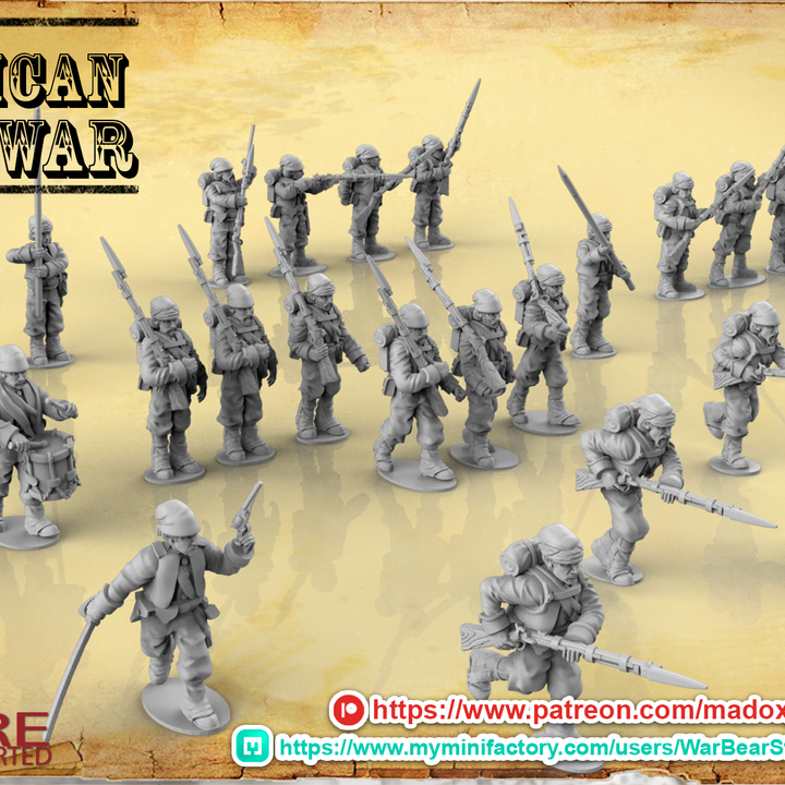 3D Printable ACW Union Zouaves by BattleCat Miniatures