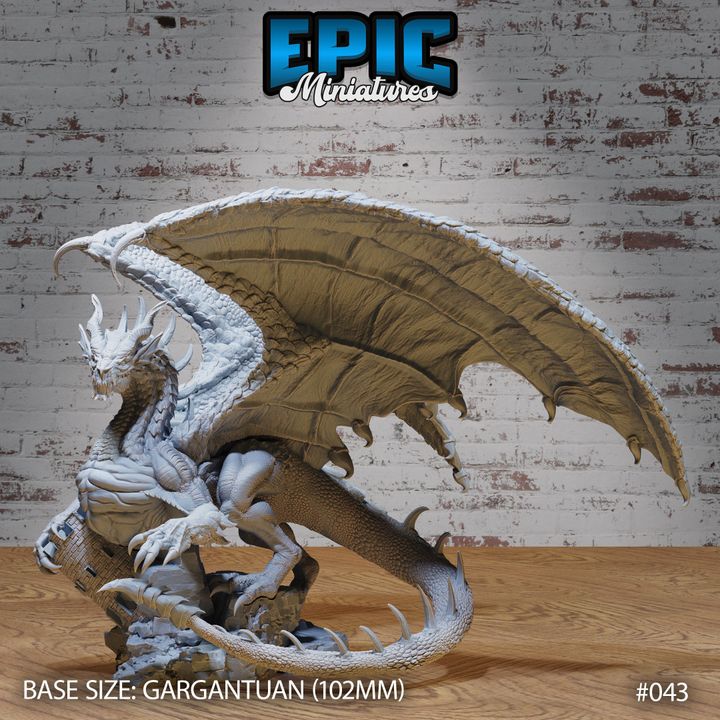 3D Printable Chaos Red Dragon Ancient / Legendary Drake / Mountain ...