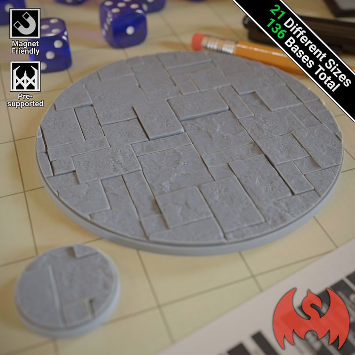3D Printable Flagstone Base Megapack by DemiDragon