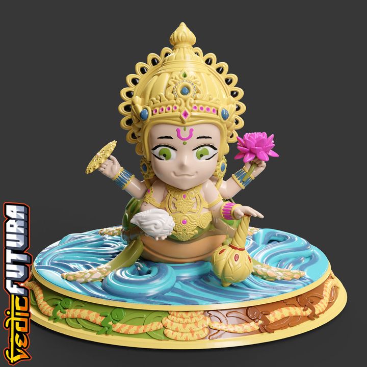 3D Printable Chibi Kurma-Vishnu's Tortoise Avatar by VedicFutura