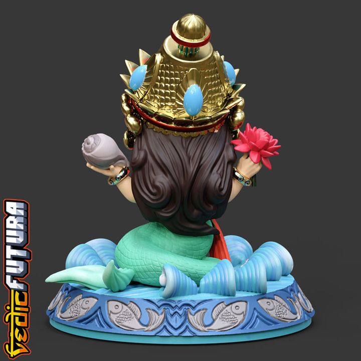 3D Printable Chibi Matsya: Vishnu’s First Avatar by VedicFutura