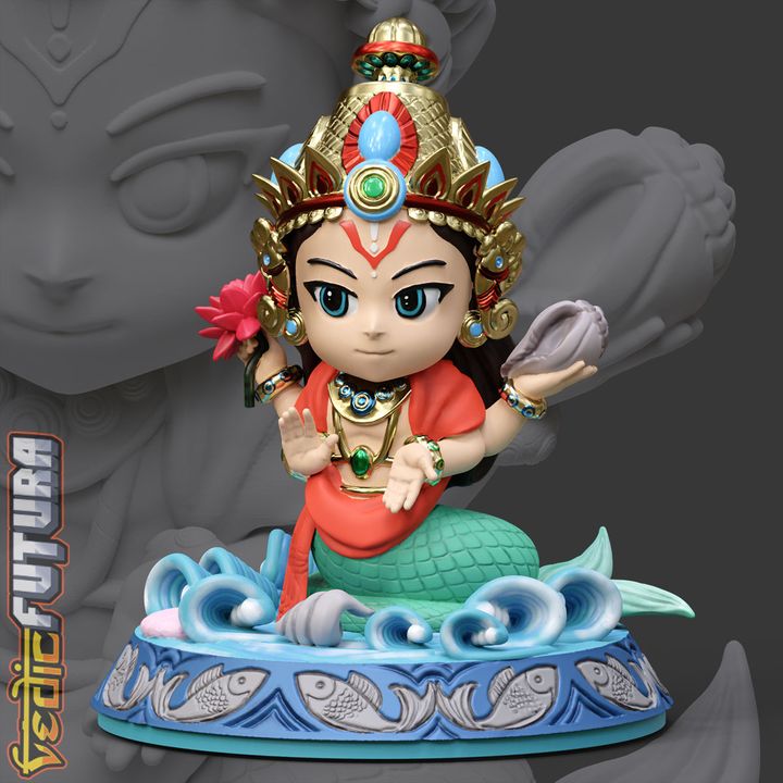 3D Printable Chibi Matsya: Vishnu’s First Avatar by VedicFutura