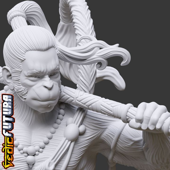 3D Printable Hanuman: The Divine Warrior by VedicFutura