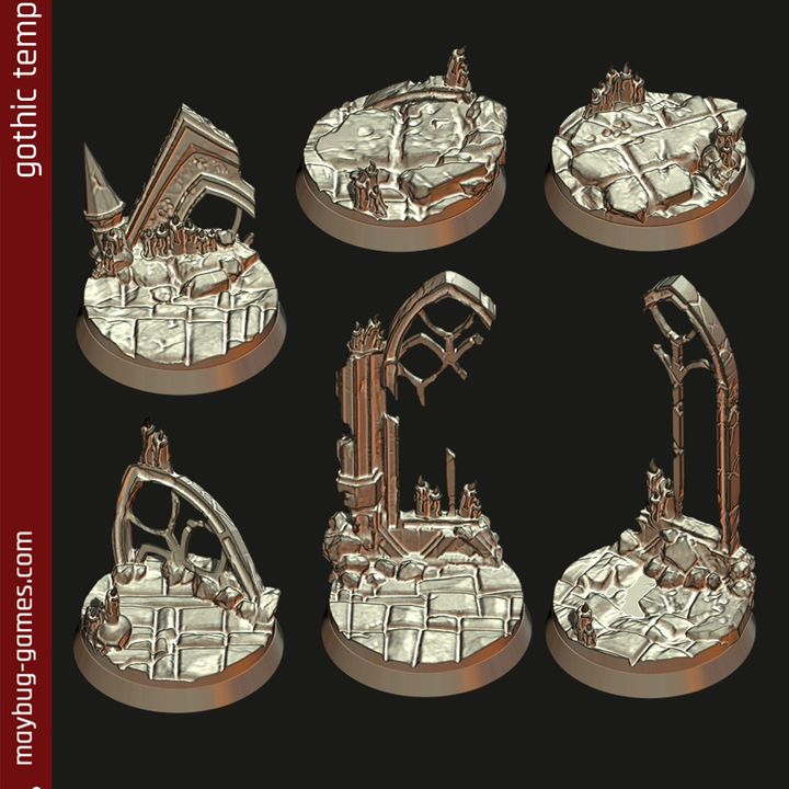 3D Printable base Gothic Temple A by Krzysztof Hawryszczuk