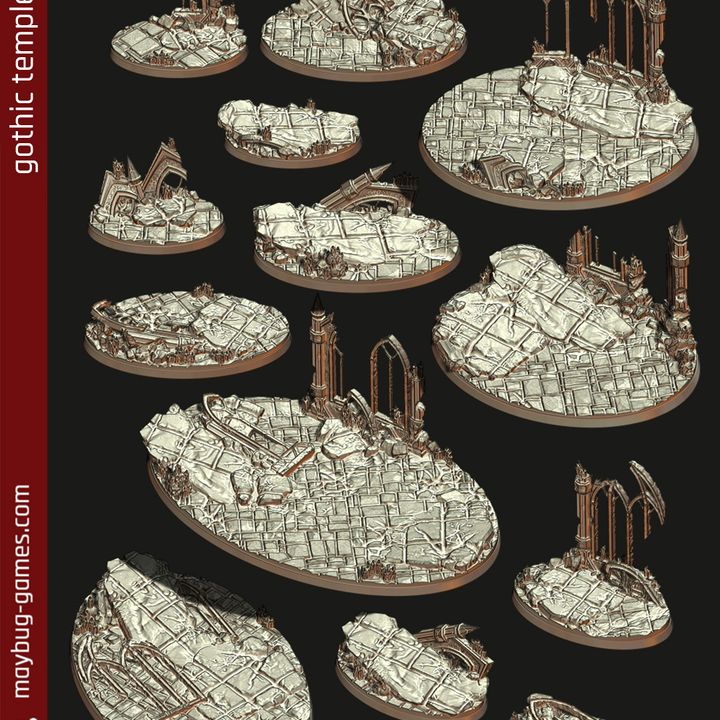 3D Printable base Gothic Temple A by Krzysztof Hawryszczuk