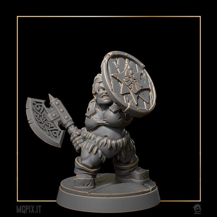 3D Printable Dwarf (female) by MGpix