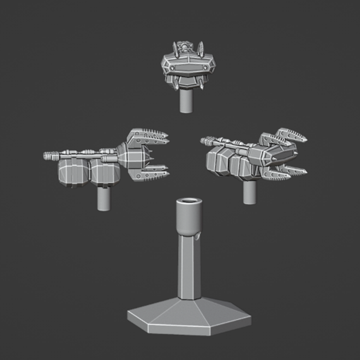 3D Printable Blade Medium Utility Spaceship and Flightbase by Michael ...