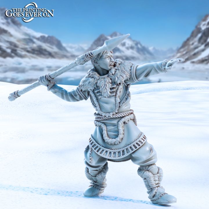 3D Printable Frostkin Hunter B - Presupported by The Printing Goes Ever On
