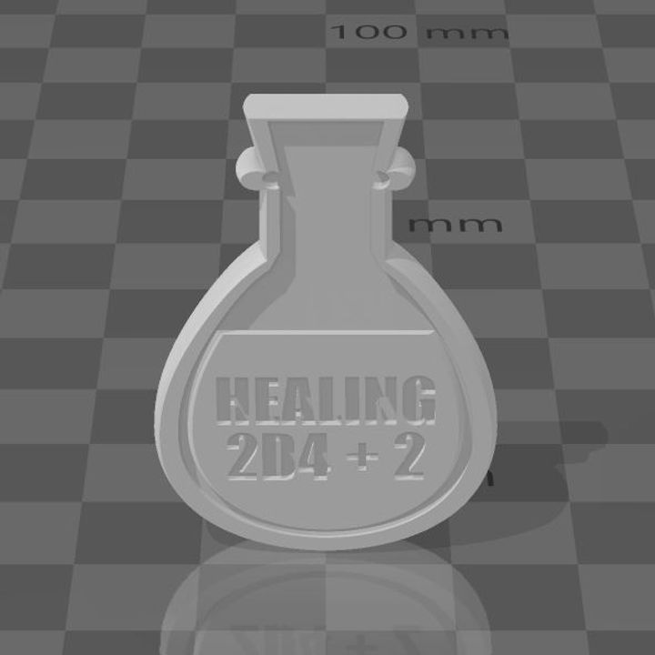 3D Printable Tabletop Healing Potion Tokens by Hogan's Heroic Hoard