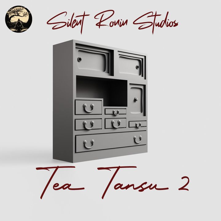 3D Printable Japanese Chest Tea Tansu 2 [Support-free] by Silent Ronin Studios