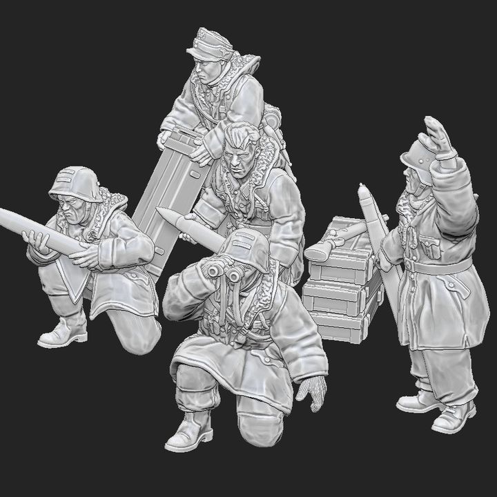 3D Printable PaK 40 crew, 28mm by Propylene Foliescu