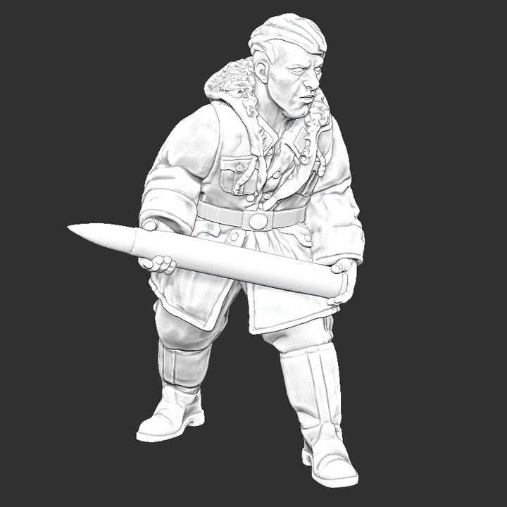 3D Printable PaK 40 crew, 28mm by Propylene Foliescu