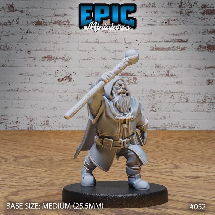 3D Printable Summoner Dwarf Staff / Dwarfen Warrior / Halfling Mountain ...