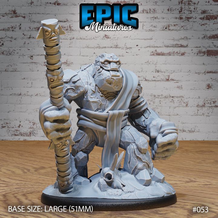 3D Printable Stone Golem / Giant Construct Beast / Humanoid Earth ...