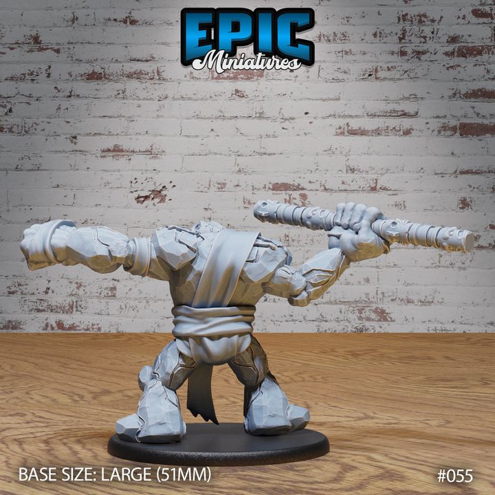 3D Printable Stone Golem Throwing / Giant Construct Beast / Humanoid ...