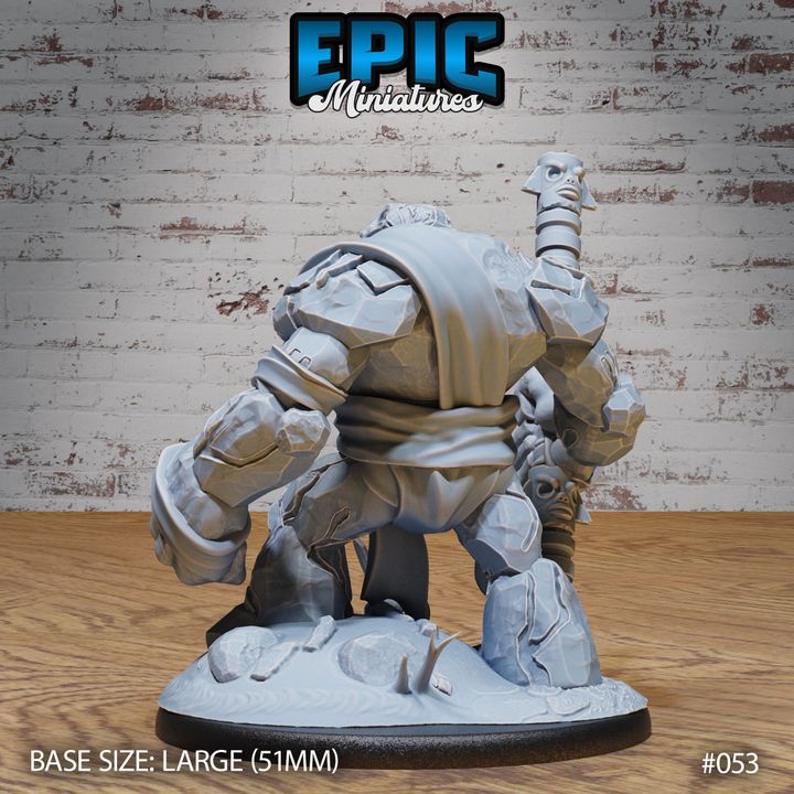 3D Printable Stone Golem Set / Giant Construct Beast / Humanoid Earth ...