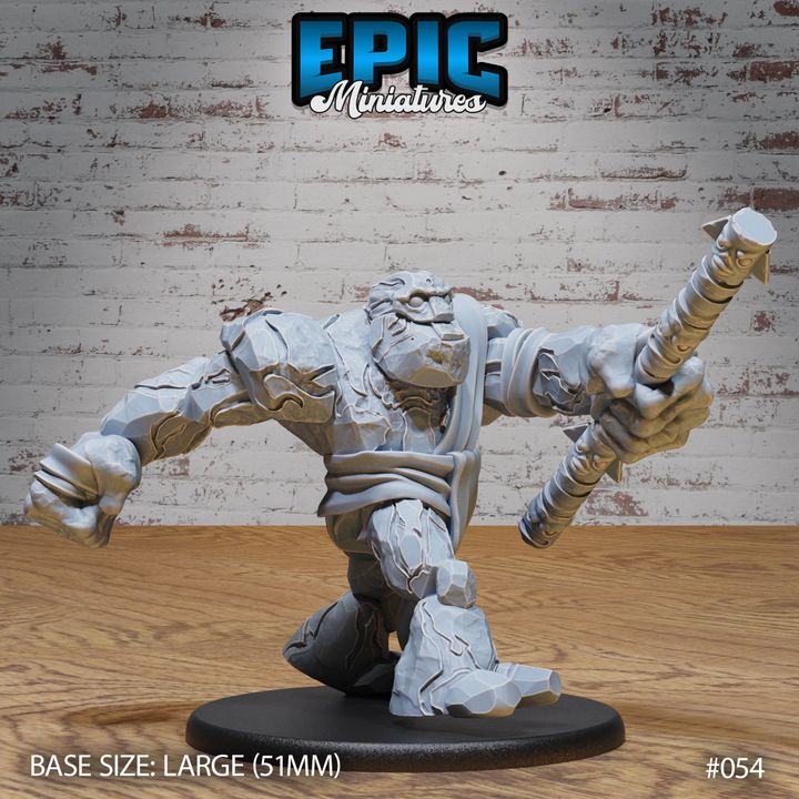 3D Printable Stone Golem Set / Giant Construct Beast / Humanoid Earth ...