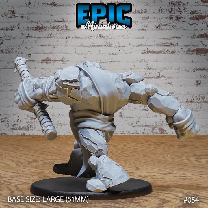 3D Printable Stone Golem Set / Giant Construct Beast / Humanoid Earth ...