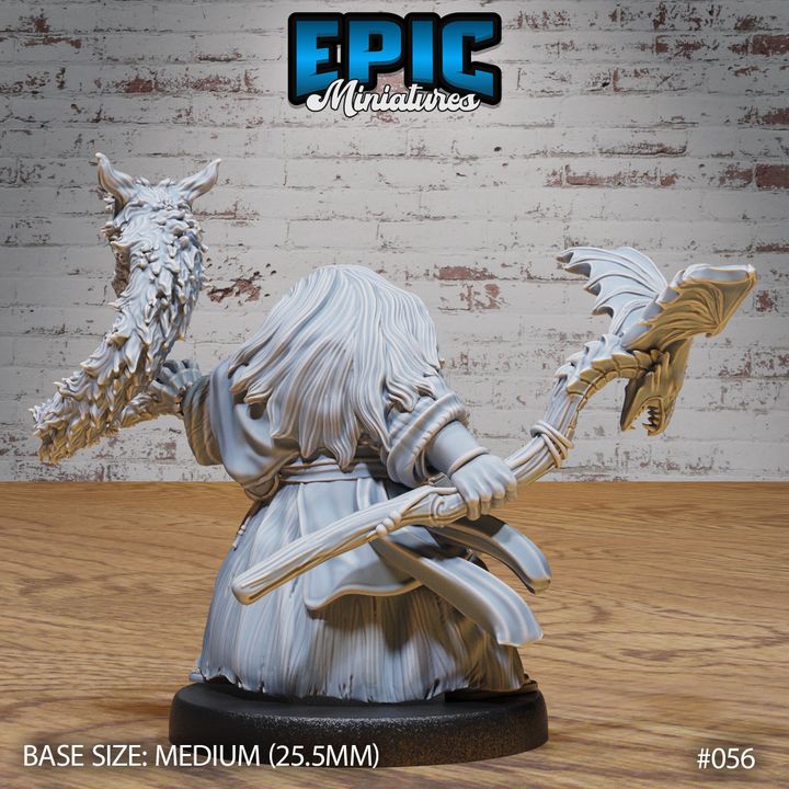 3D Printable Elemental Magic Dwarf / Dwarfen Warrior Magician ...