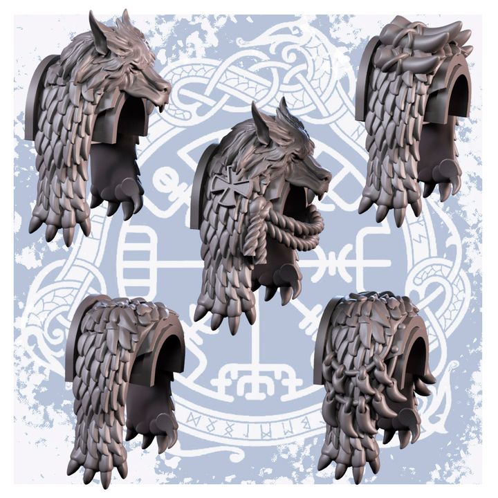 3D Printable Elite Wolf Shoulders (Promo Exclusive) by Sergeant Hammer