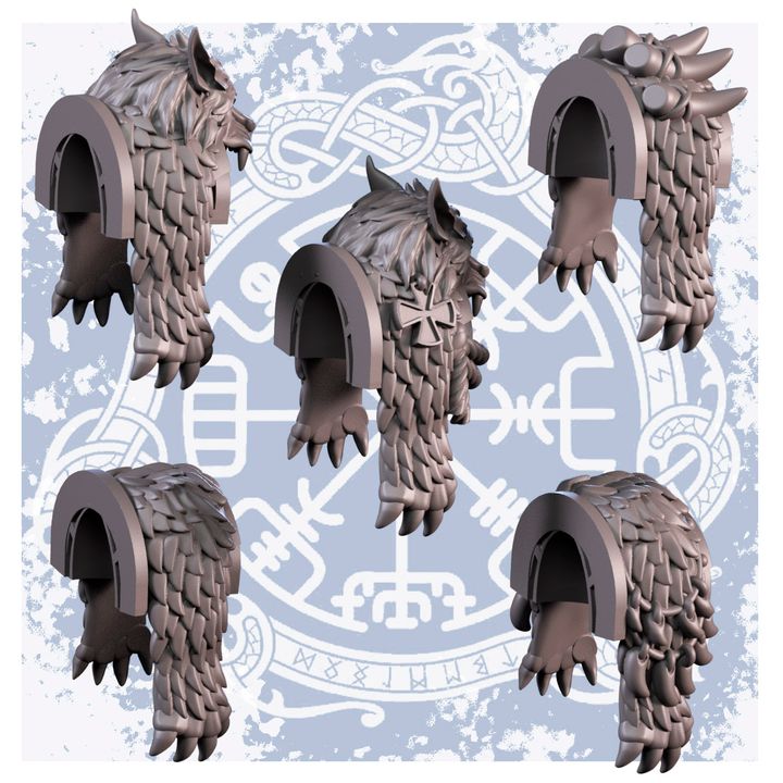 3D Printable Elite Wolf Shoulders (Promo Exclusive) by Sergeant Hammer