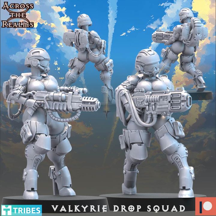 3D Printable Valkyrie Drop Squad by Across the Realms