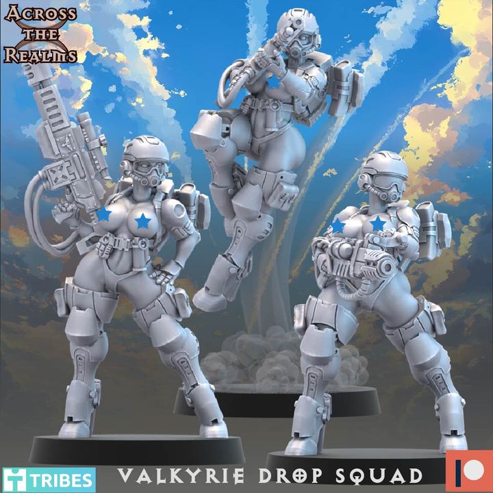 3D Printable Valkyrie Drop Squad by Across the Realms