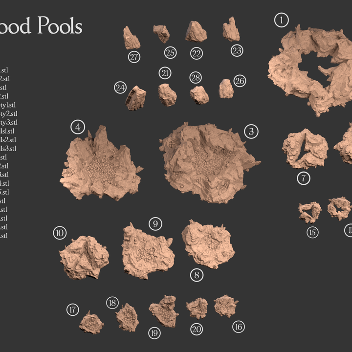 3D Printable HELL! Bundle - Hellscape Terrain by Making Tlon