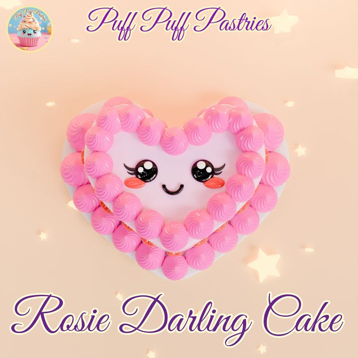 3D Printable Kawaii Rosie Darling Cake Chibi by Puff Puff Pastries