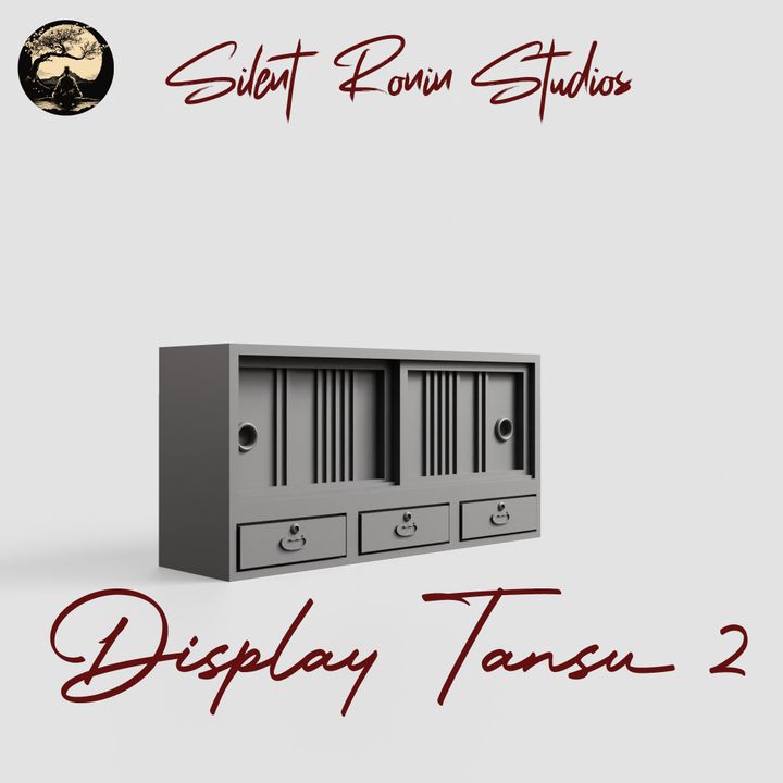 3D Printable Japanese Chest Display Tansu 2 [Support-free] by Silent Ronin Studios