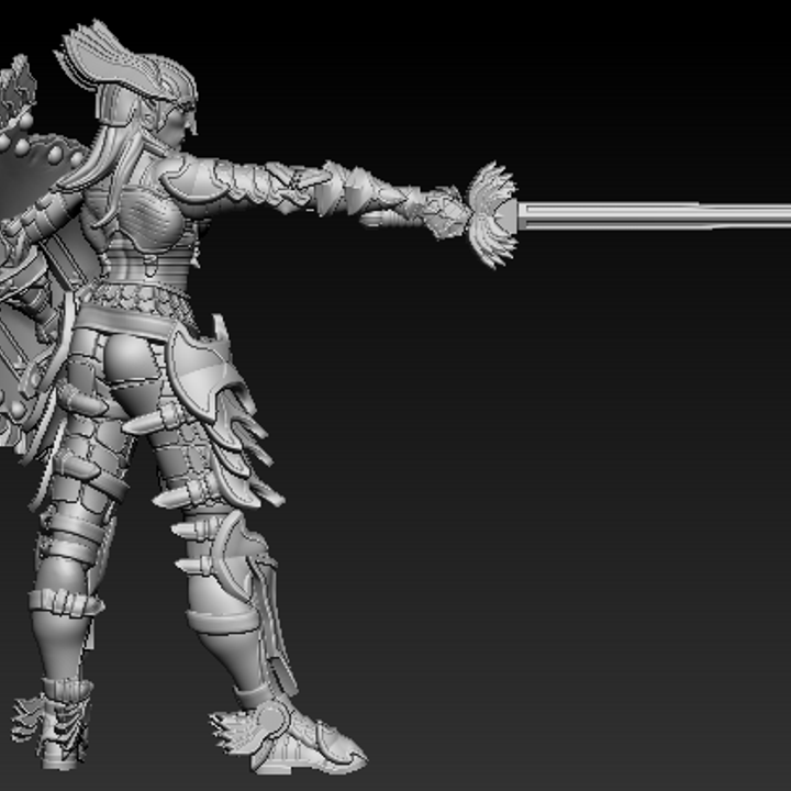3D Printable Kiar the Valkyrie by Christopher