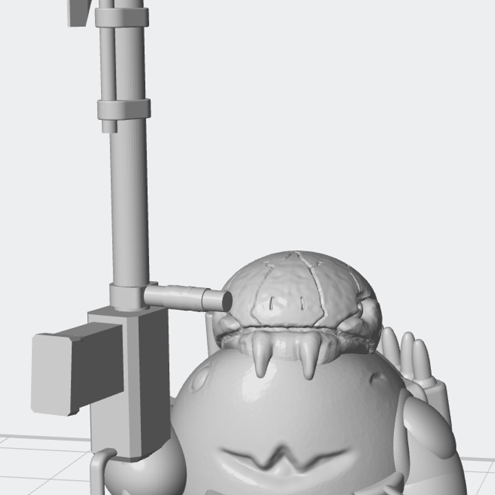 3D Printable Planet Shark Eel Bites Cannon Halberd by InfernoBot