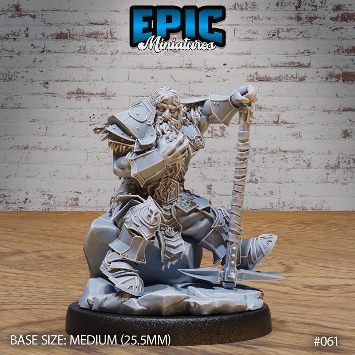 3D Printable Royal Dwarf Set / Dwarfen Warrior / Halfling Mountain ...