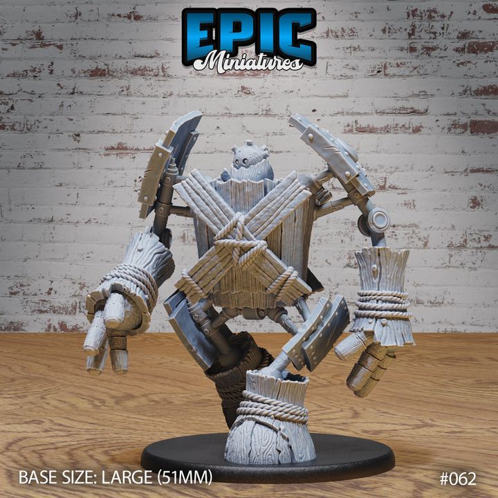 3D Printable Wooden Construct Golem / Giant Construct Beast / Humanoid ...