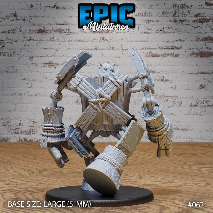 3D Printable Wooden Construct Golem / Giant Construct Beast / Humanoid ...