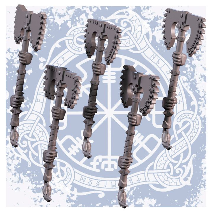 3D Printable Chain Axes (Promo Exclusive) by Sergeant Hammer