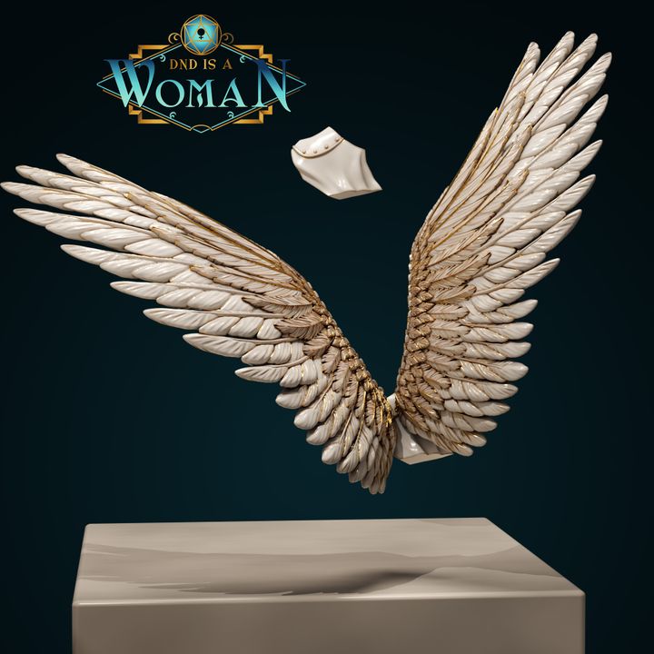 3D Printable Aasimar Oathbreaker Paladin - Selene - 28/32mm and 75mm by ...