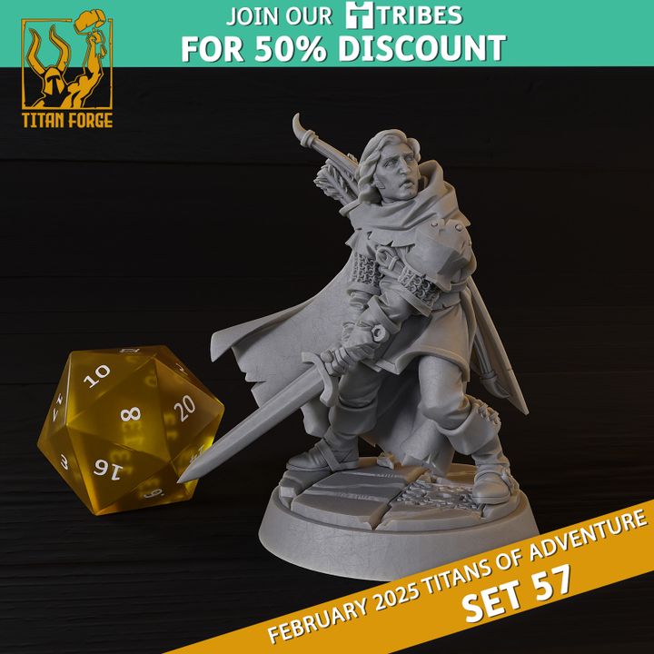 3D Printable RPG - DnD Hero Characters - Titans of Adventure Set 57 by ...