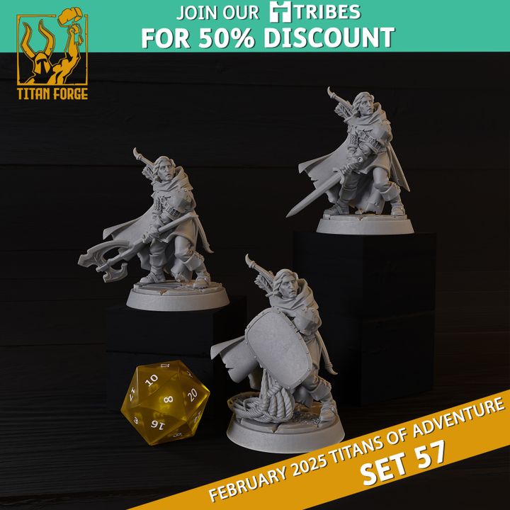 3D Printable Male Human Ranger - DnD Hero Characters - Titans of ...