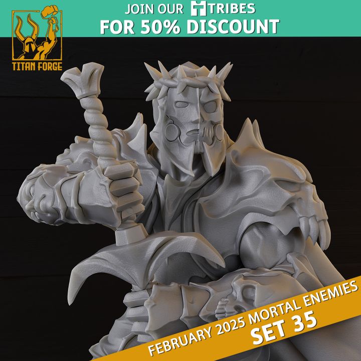 3D Printable Death Knight - Monsters DnD 5e - Mortal Enemies Set 35 by ...