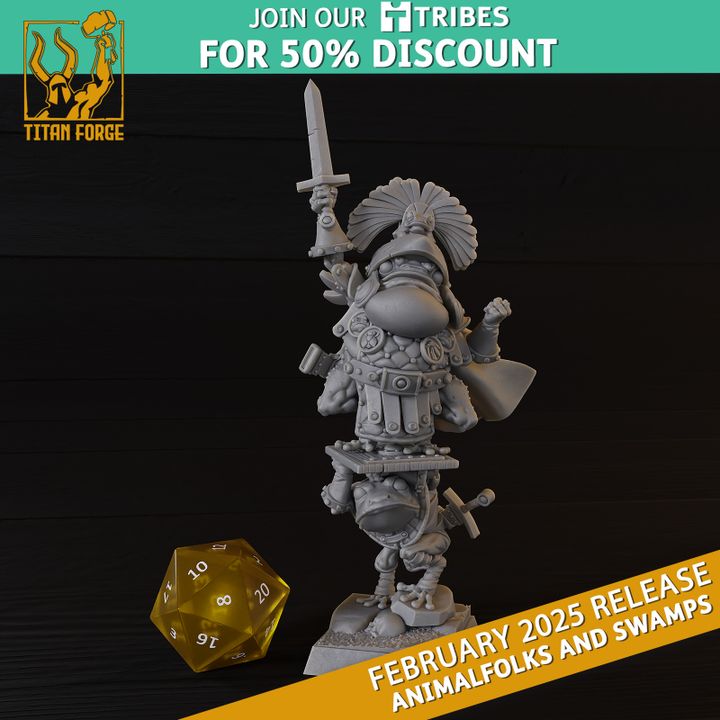 3D Printable Frog Centurion - Animalfolks and Swamps - Titan Forge ...